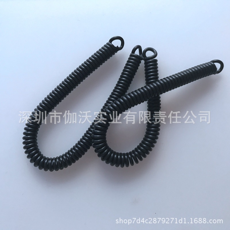 弹簧绳 加粗塑料弹簧 两头挂绳五金件钥匙链塑料挂-阿里巴巴