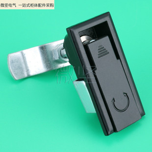 微坚 MS726-3黑平面锁 网络机箱机柜锁 工业用小型压缩式门锁-阿里巴巴