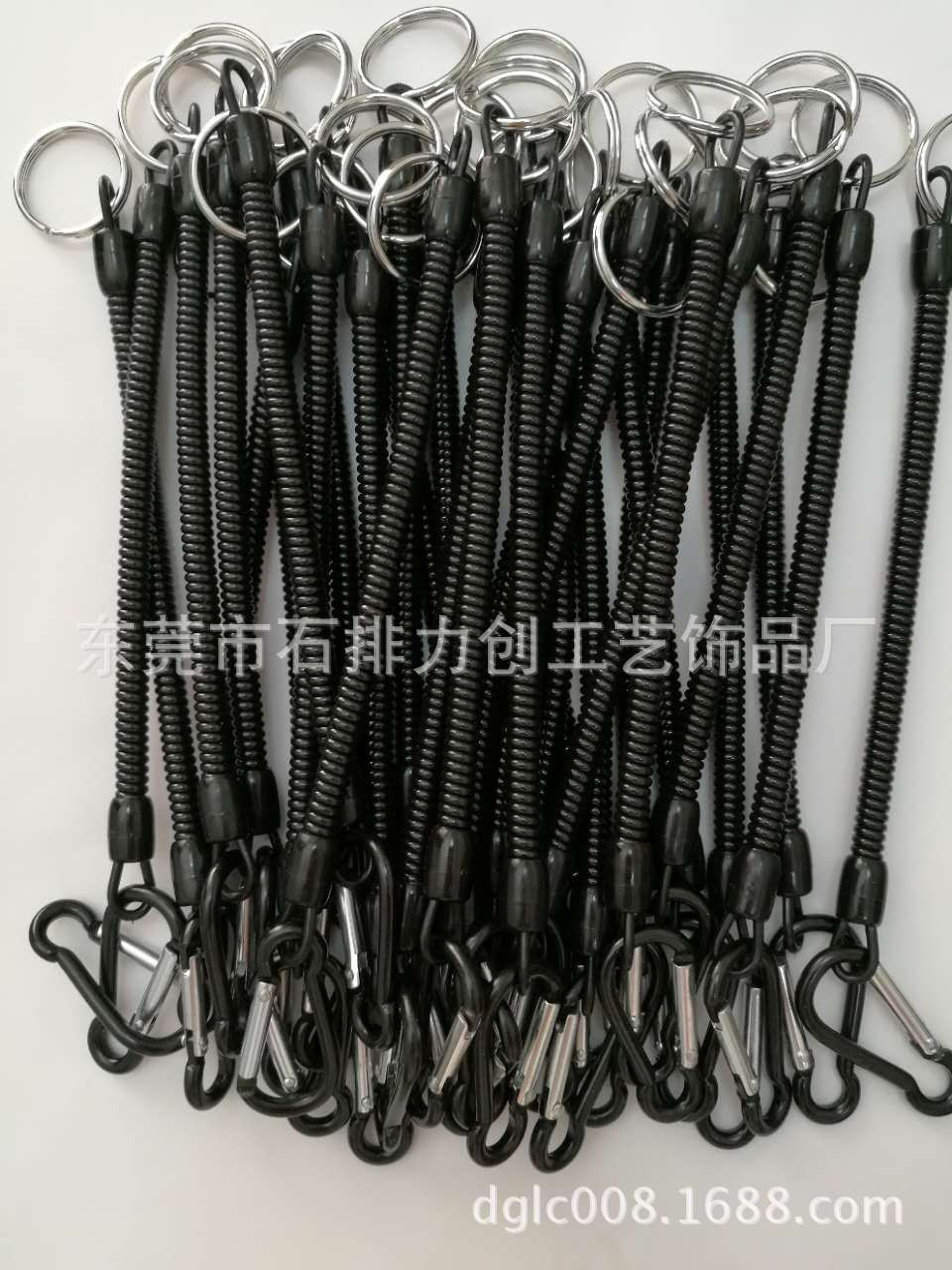 厂家供应环弹簧绳 登山扣弹簧绳 手机挂绳 弹簧钥匙链 渔具失手绳-阿里巴巴