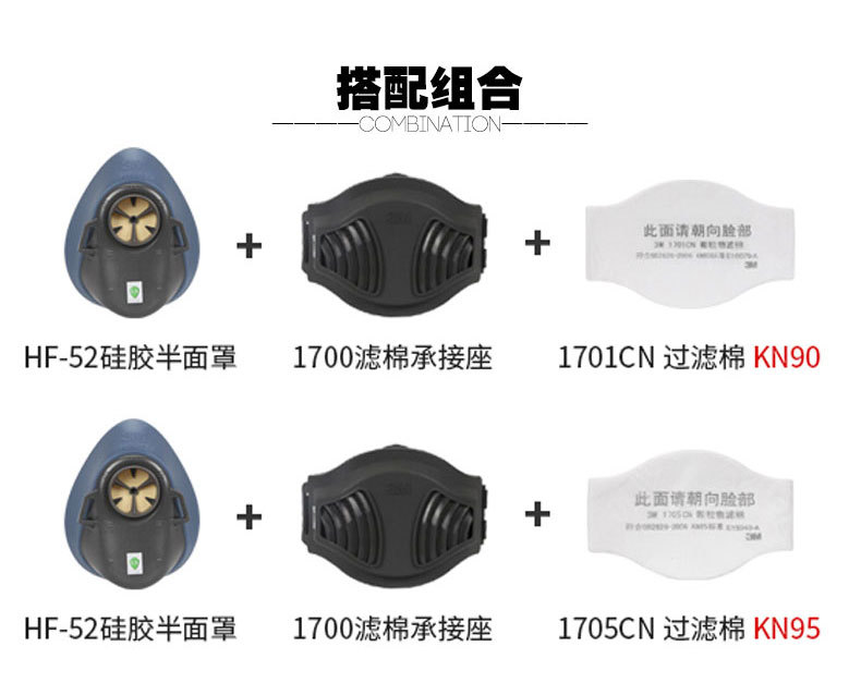 3M防护面罩滤棉1705CN防颗粒物滤棉KN95级防尘配1212面具-阿里巴巴