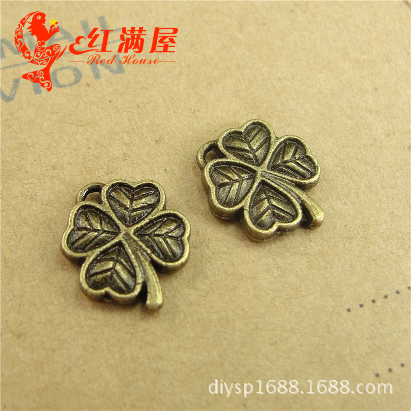 A4332古青 1克 复古四叶草挂件 幸运草小吊坠 DIY配饰100个/包-阿里巴巴