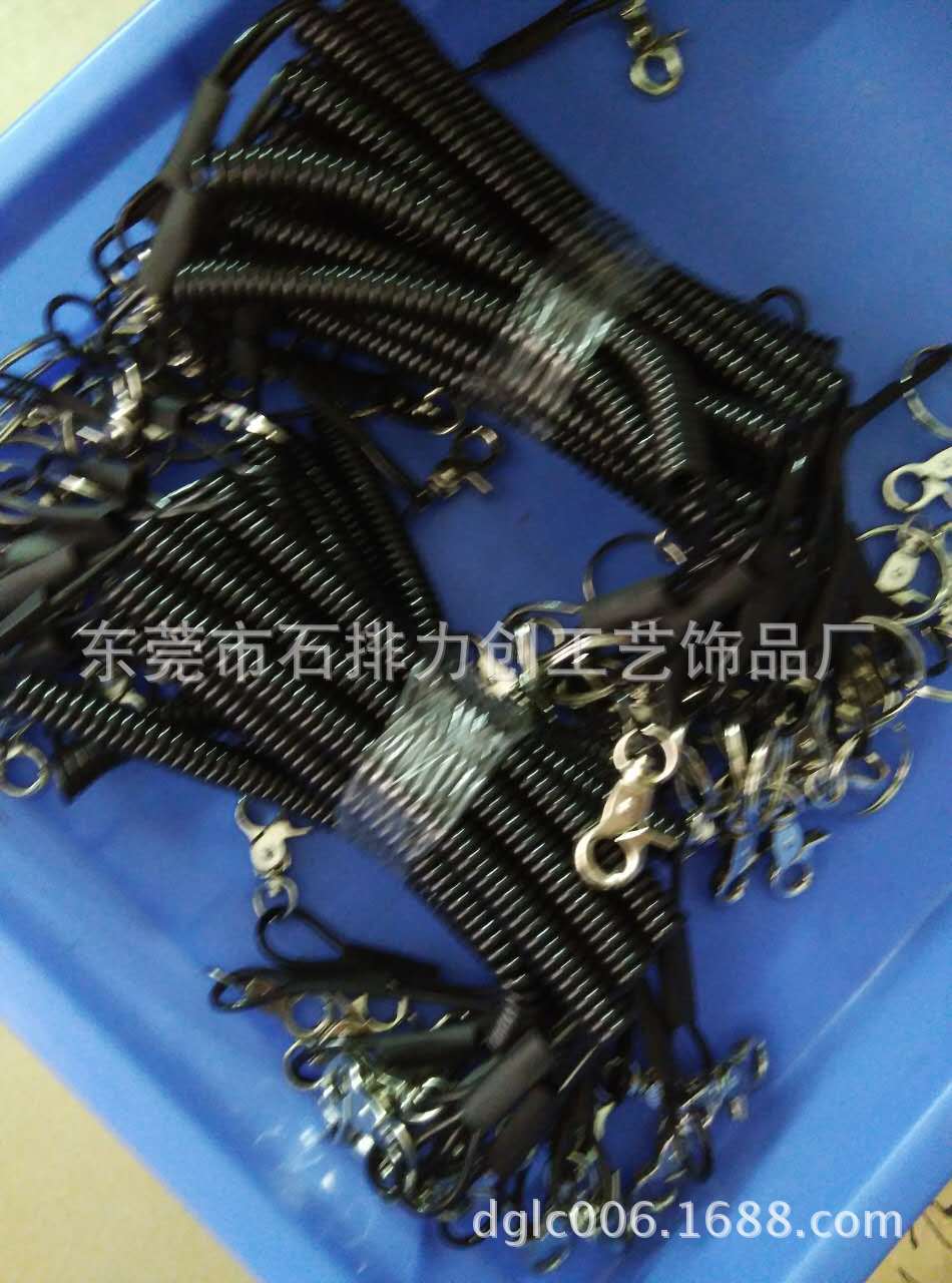 环保TPU弹簧绳工具失手绳弹簧线弹弓绳伸缩绳龙虾扣钥匙扣电话绳-阿里巴巴