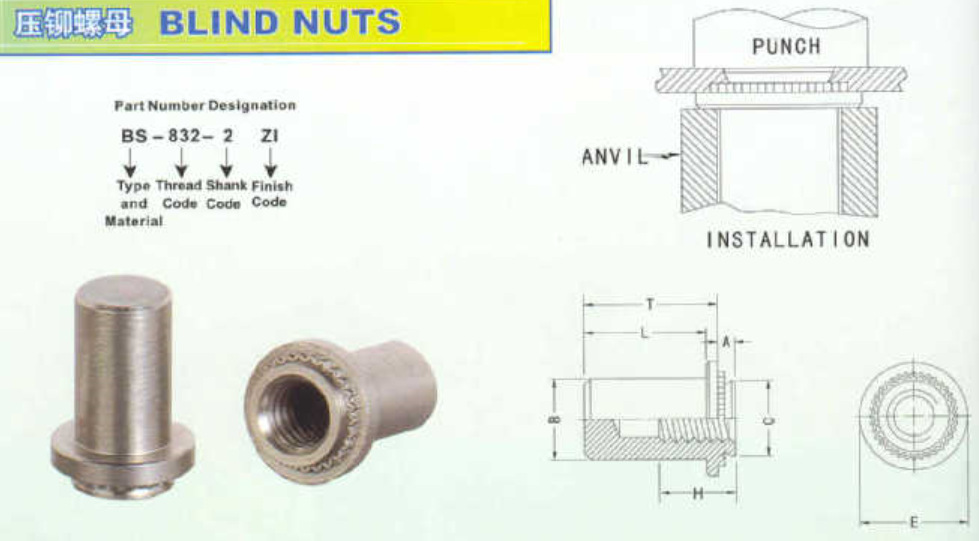 不锈钢防水螺母 密封压铆螺母柱BS-M4-0 BS-M4-1 BS-M4-2-阿里巴巴