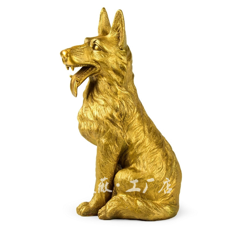 铜狗 生肖狗 黄铜狼狗摆件铜器狗 摆件-阿里巴巴