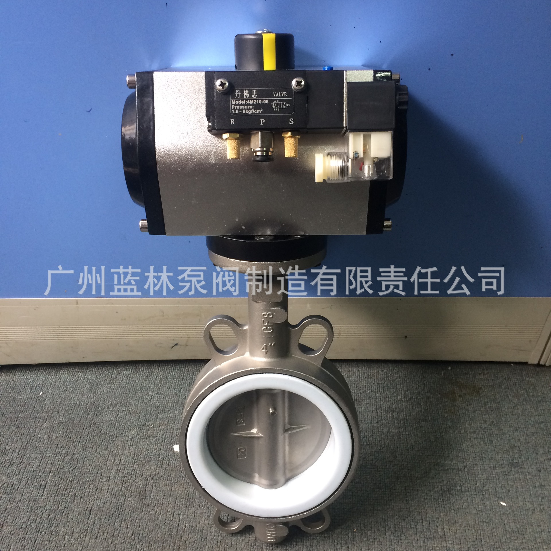 法兰衬氟蝶阀 D341F46-16C 耐酸碱蝶阀 不锈钢衬氟蝶阀 D341F4-阿里巴巴