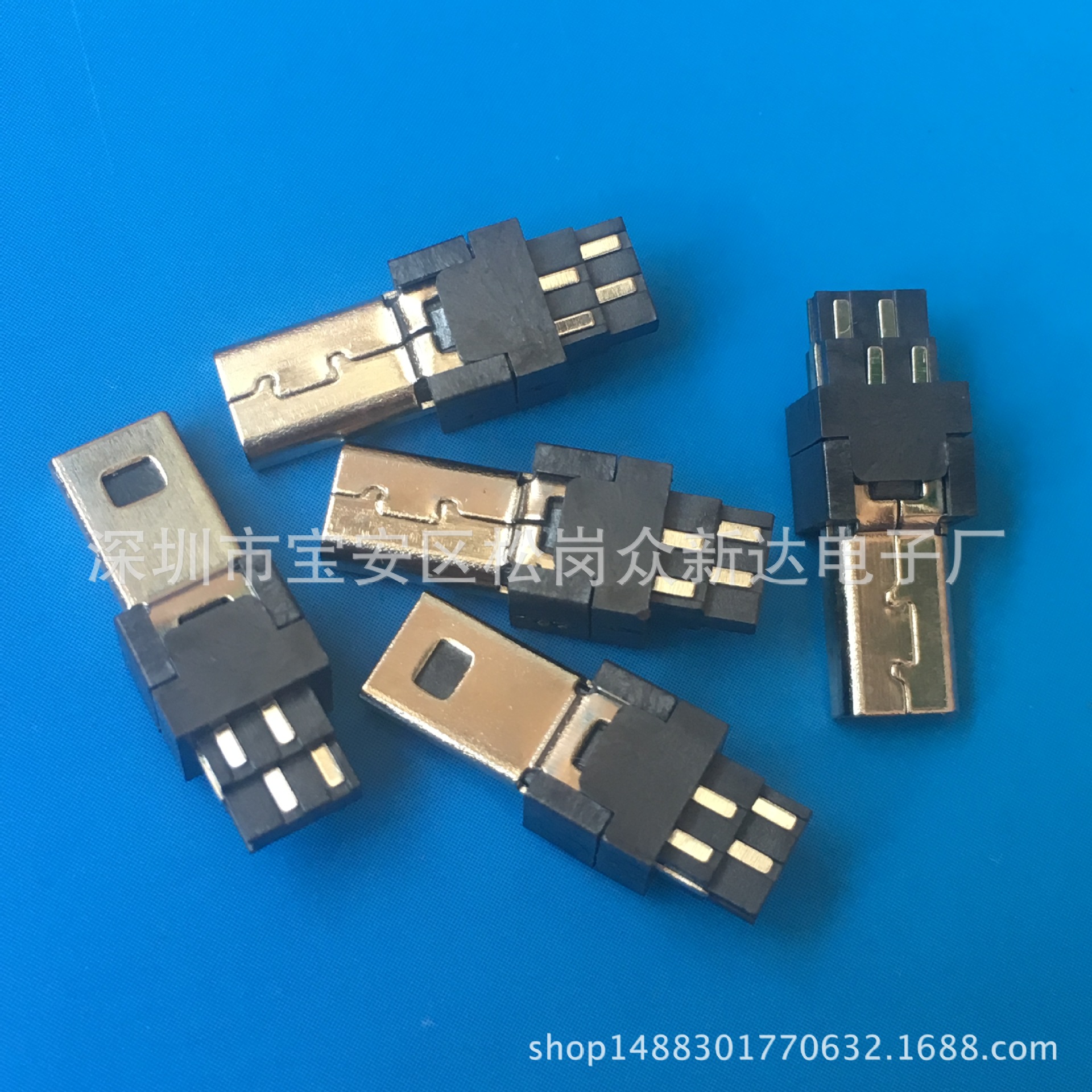 加长MINI 8P公头USB迷你8PIN外露8.0mm加长1.2焊线式 铜壳铁壳-阿里巴巴