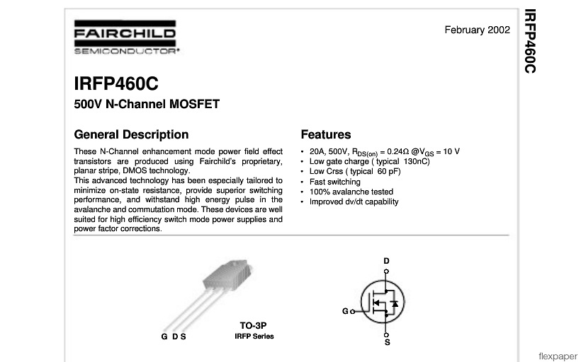 场效应MOS管 IRFP460C TO-3P 20A500V IRFP460 全新现货库存-阿里巴巴