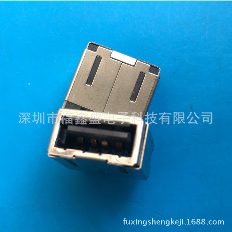 全包壳/USB正反插母座AF/4P单排针带脚180°双面正反插座直插直边-阿里巴巴