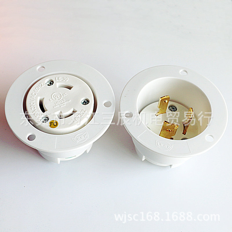新货上市台湾隆光LKEW嵌入型LK7332FO优质引挂式插头NEMA L6-30R-阿里巴巴
