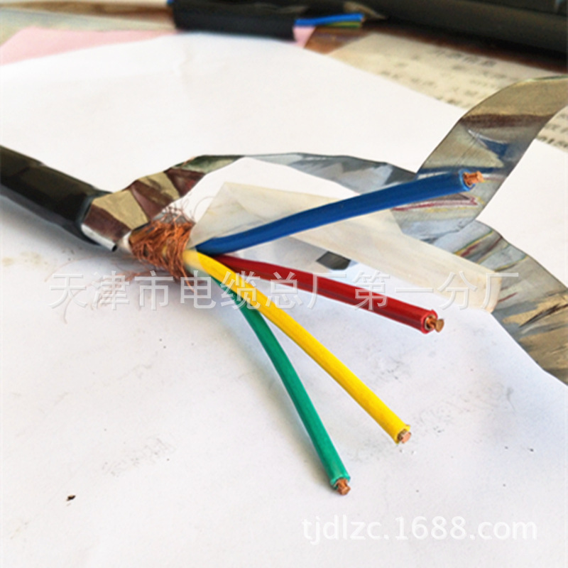 NH-KVVP22铜芯耐火屏蔽铠装4芯控制电缆 GB无氧铜 防鼠地埋-阿里巴巴