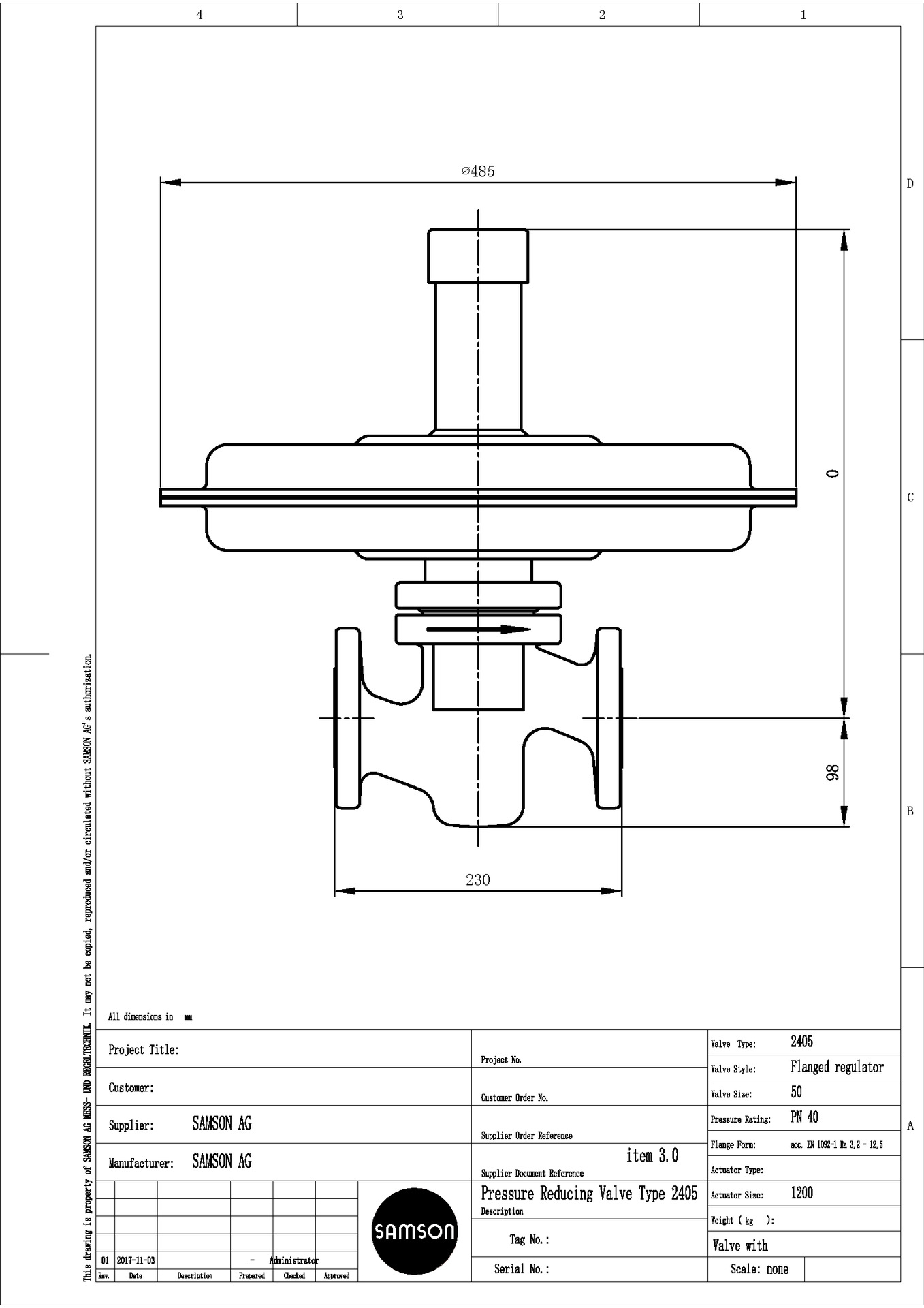 萨姆森Samson 2405 自力式减压阀 - 自力式减压阀 - 上海怡磬贸易有限公司