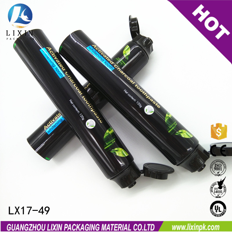 100ml 120g黑色烫金牙膏铝塑复合软管帽盖掀盖翻盖 牙膏软管-阿里巴巴