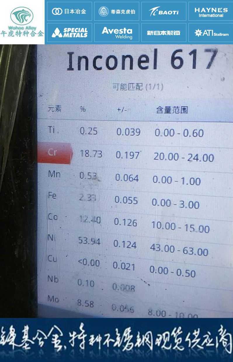 Inconel 617 （UNS N06617）镍基合金-阿里巴巴