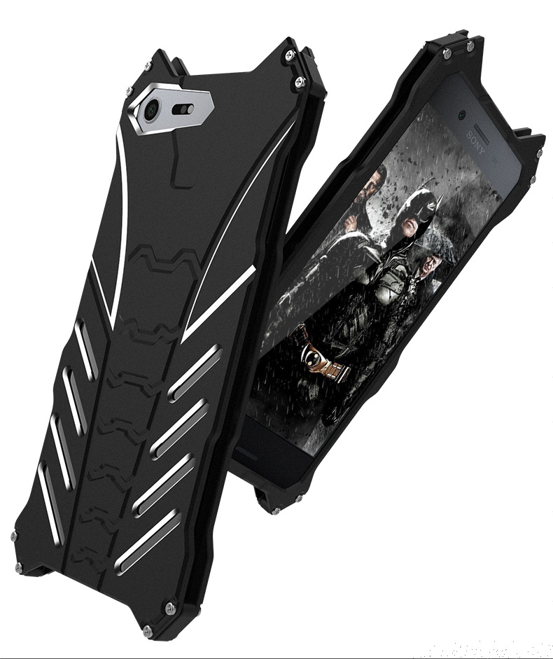 R-Just Batman Shockproof Aluminum Shell Metal Case with Custom Stent f ...