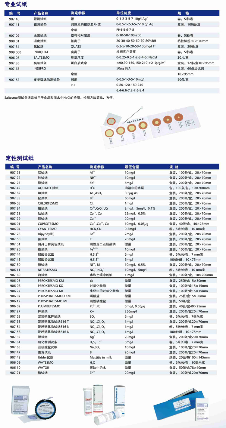 德国MN Watesmo水试纸90609水质快速测试条水蒸汽试纸微量试纸-阿里巴巴