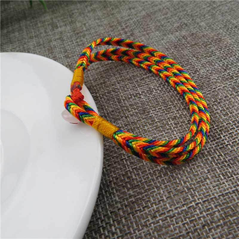 端午节五彩绳手链批发 手工编织金刚结 男女5月端午五彩线三生绳-阿里巴巴