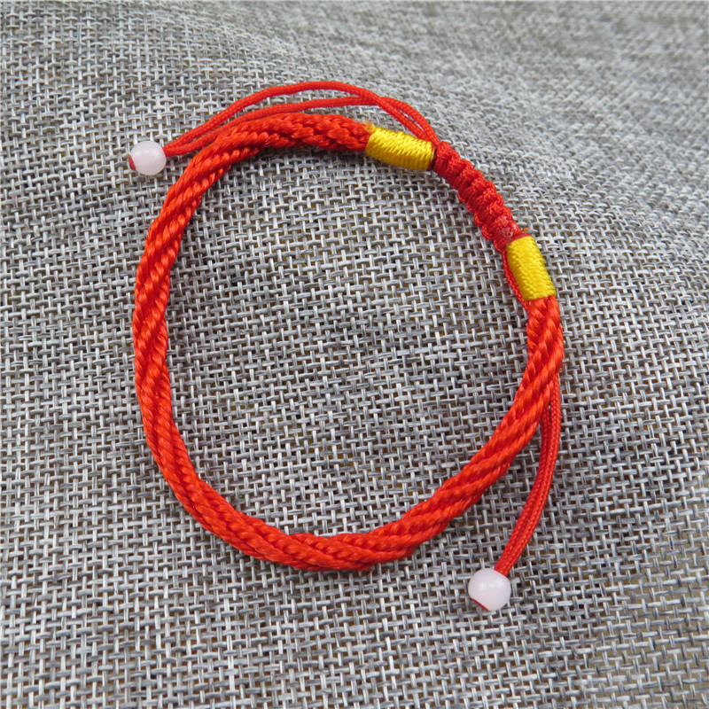 红绳手链女男本命年红手绳手工编织简约情侣红色绳子学生抽拉式潮-阿里巴巴