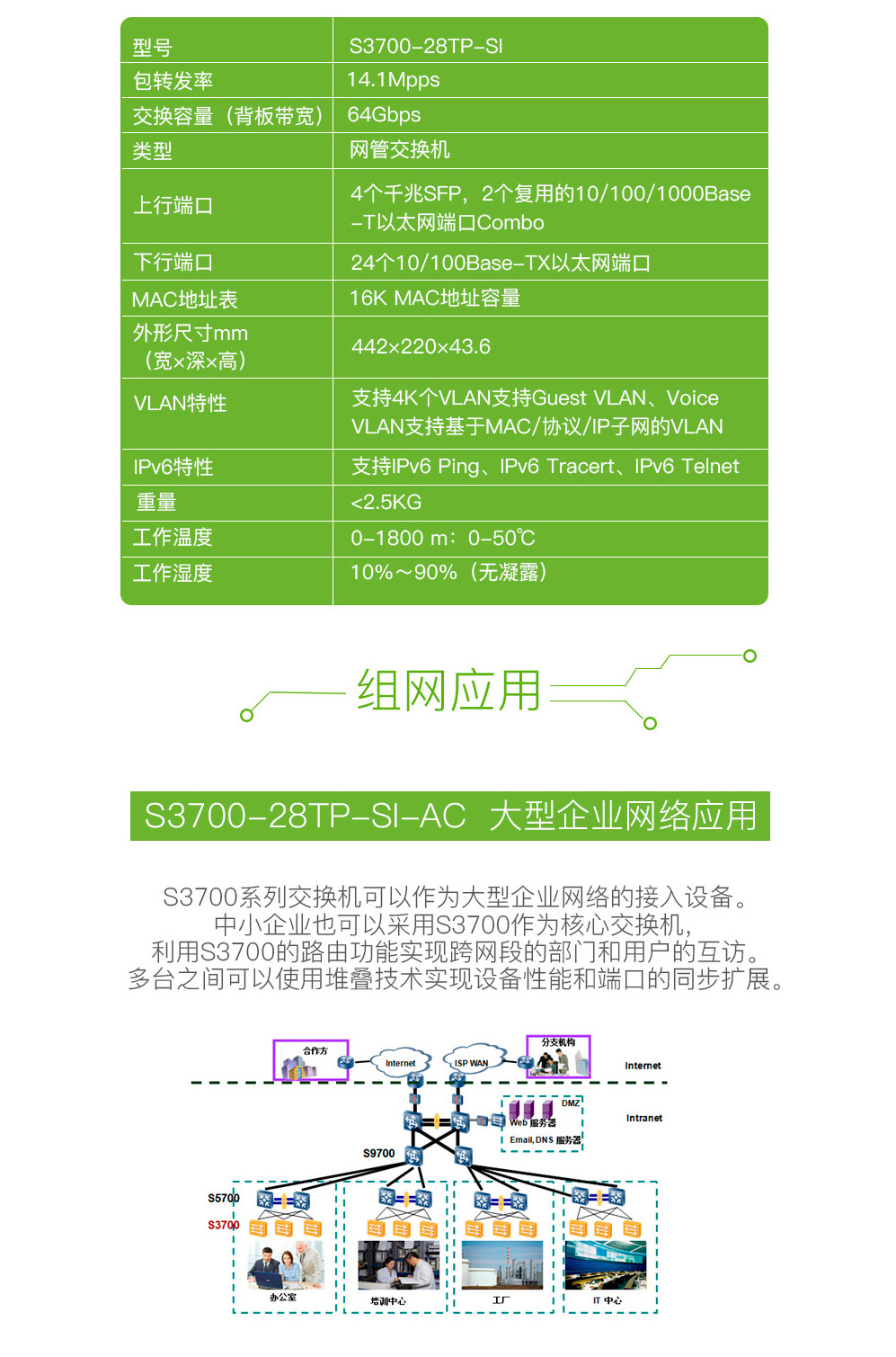 华为（Huawei）S3700-28TP-SI-AC 24口三层百兆交换机-阿里巴巴