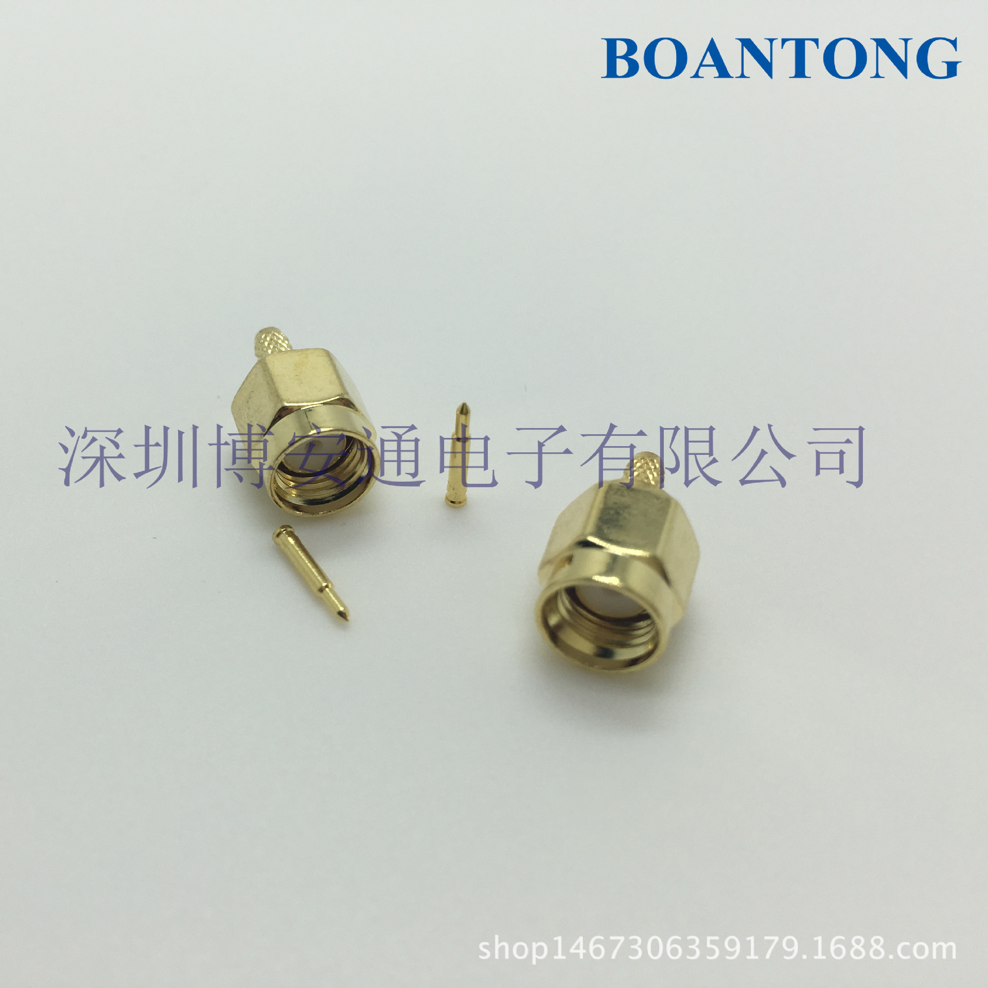 SMA连接器 SMA-J-1.5 SMA公头 适配50-1.5线缆 射频天线连接头-阿里巴巴