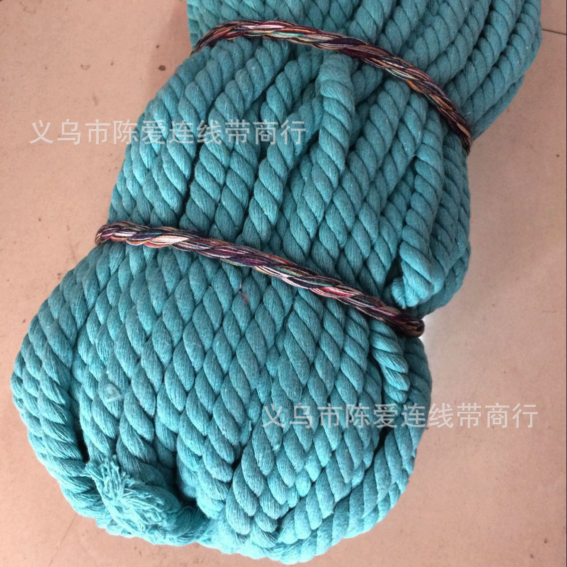 100米棉绳粗手工diy辅料8mm三股彩色棉绳扭绳搓麻花装饰设计绳子-阿里巴巴