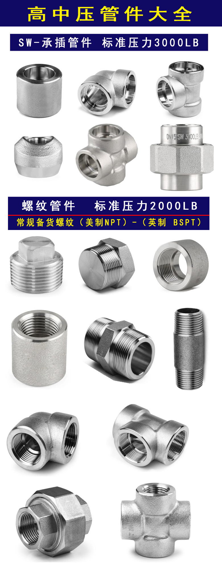 不锈钢304 316L单螺口管箍 单头内丝接头NPT RC PT G螺纹焊接管箍-阿里巴巴