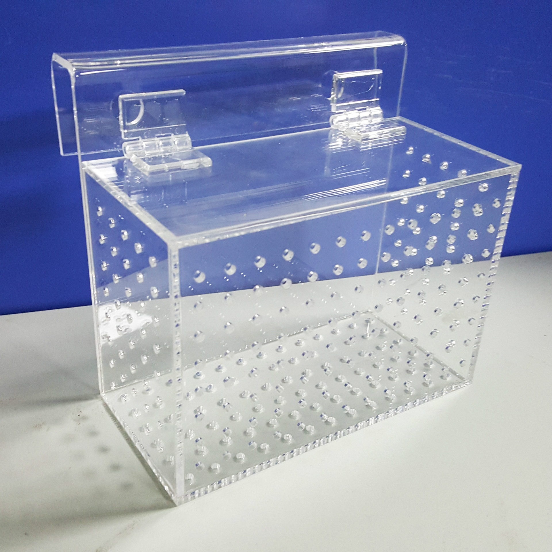 亚克力展示架有机玻璃玻璃展示箱压克力鱼缸盒子透明带锁抽奖箱-阿里巴巴