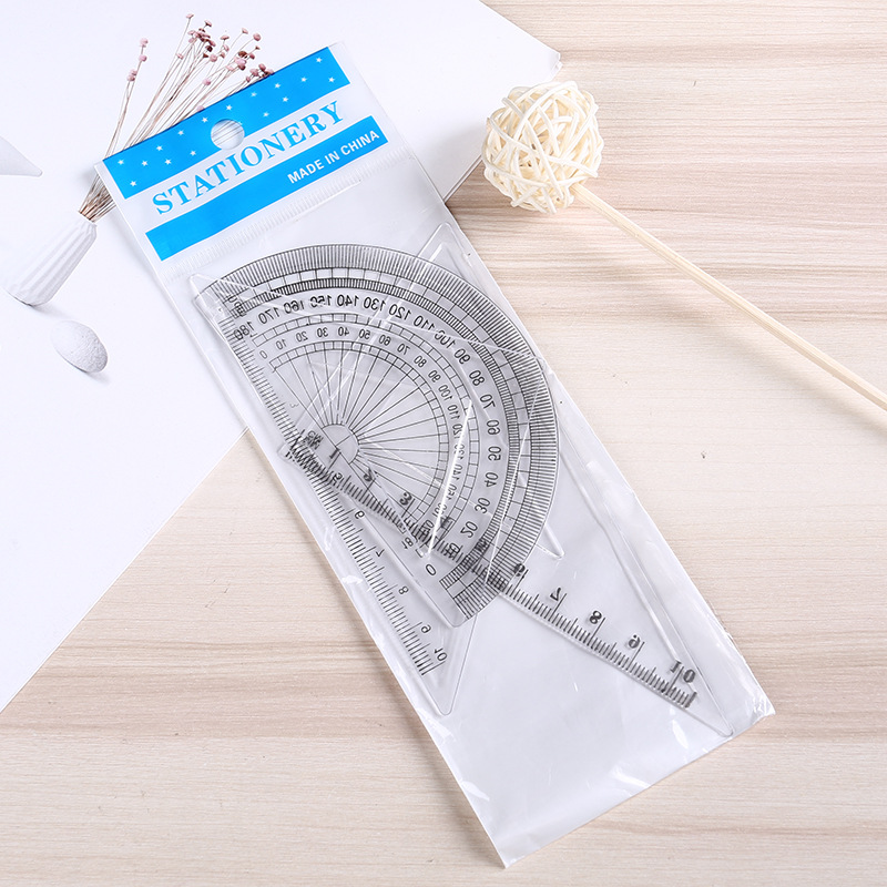 新款尺子套装 学生套尺三角尺+量角器 文具测量三件套厂家批发-阿里巴巴