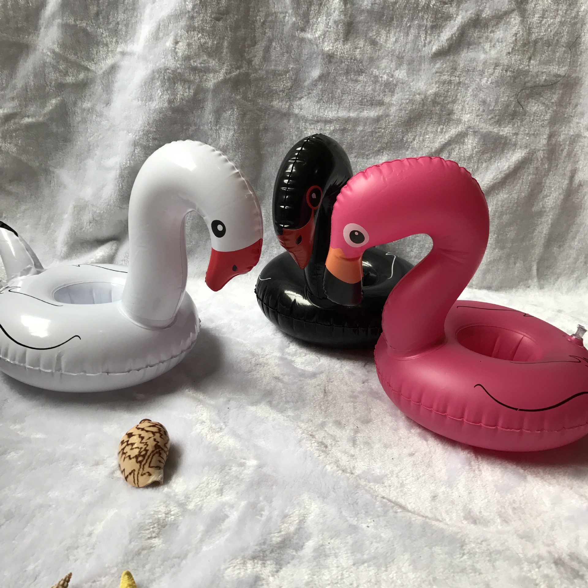 Fashion inflatable water black and white swan cup holder NHWW142495