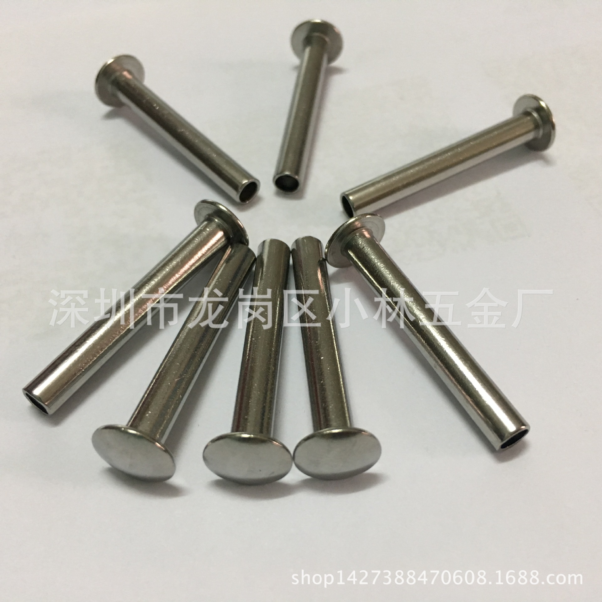 半空心铆钉大扁头铆钉镀镍扁圆头半空心铆钉 GB873 铆钉 M4*10-阿里巴巴