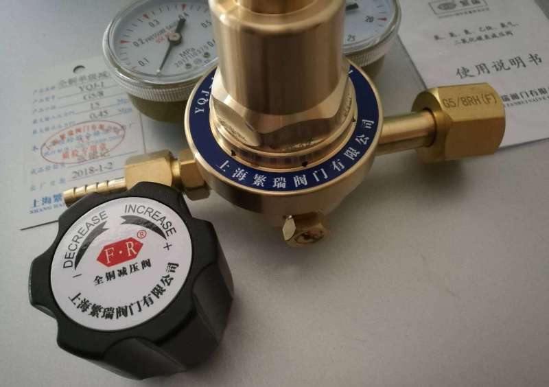 YQJ-1单级氧气减压阀YQJ1单级氢气减压器上海繁瑞阀门单级压力表-阿里巴巴