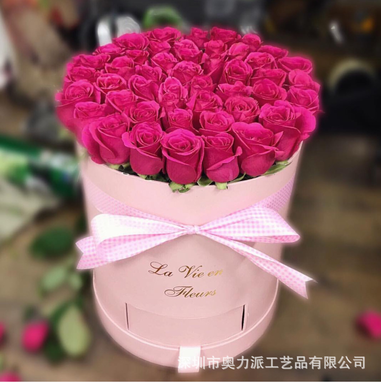 现货 情人节鲜花礼盒 抽屉花盒 圆柱花桶鲜花盒 抱抱桶 包装盒-阿里巴巴