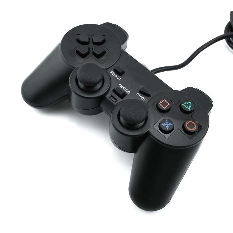 PS2有线手柄单震双震电玩游戏手柄PS2主机雪花键通用键-阿里巴巴