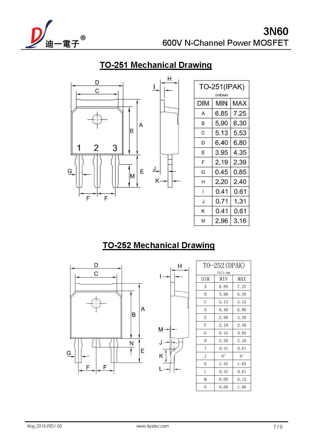 to252-2封装尺寸图,to-252封装尺寸,to252封装尺寸图_大山谷图库
