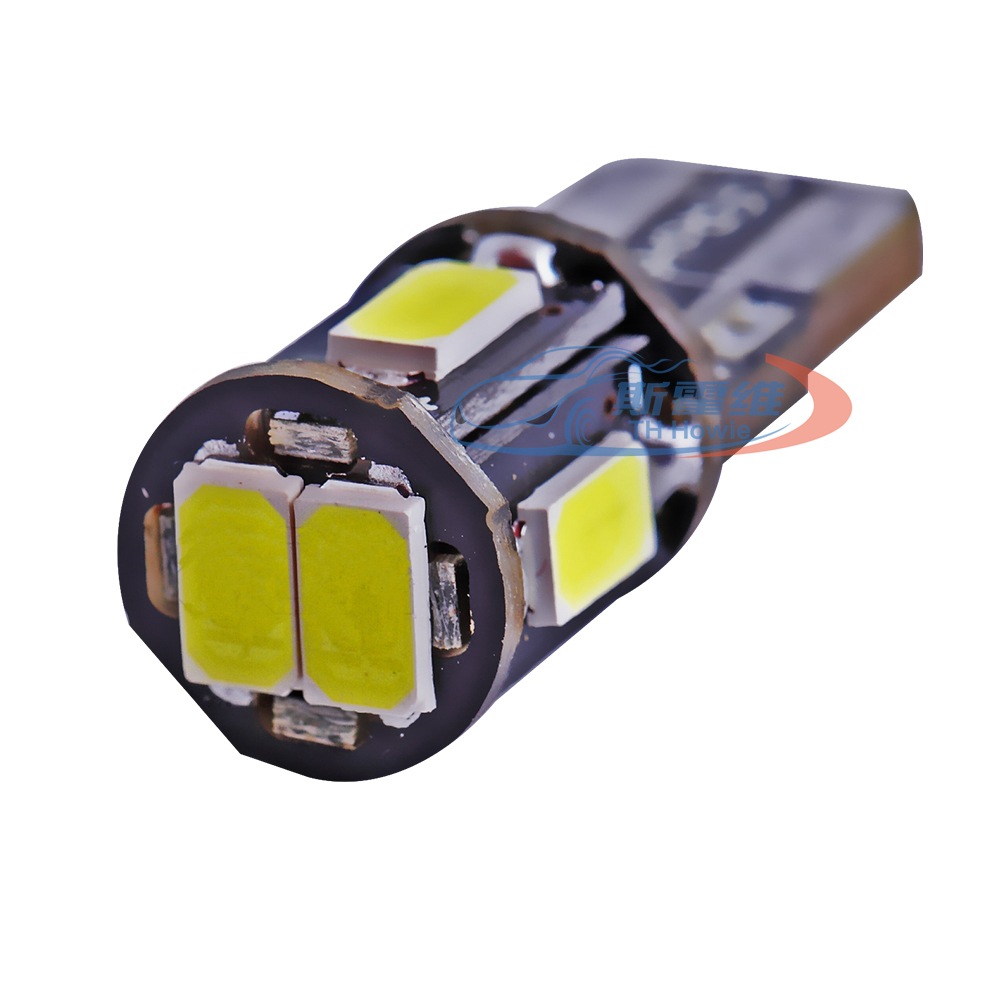 斯霍维新款LED示宽灯T10 5630 6smd阅读灯解码汽车牌照灯W5W门灯-阿里巴巴