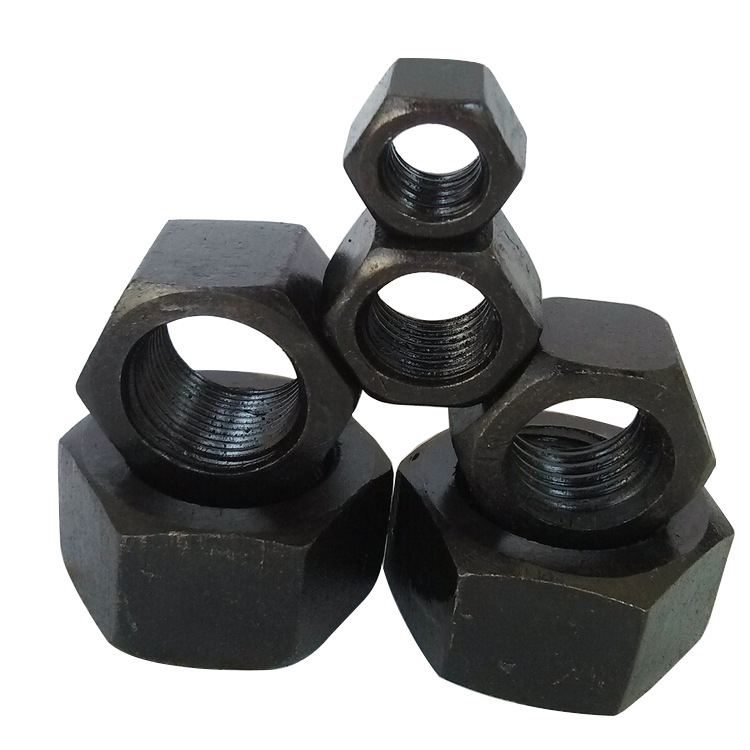 厂家8.8正八级淬火GB6170高强度发黑六角螺母外六角螺帽螺母M6-90-阿里巴巴