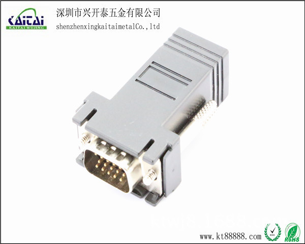 RJ45转DB15连接器 直销rs232转RJ45电脑头 DB15公头转RJ45-阿里巴巴