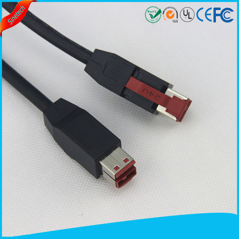 厂家直销 Powered USB 24V驱动USB串行电缆 适用于IBM打印机线-阿里巴巴