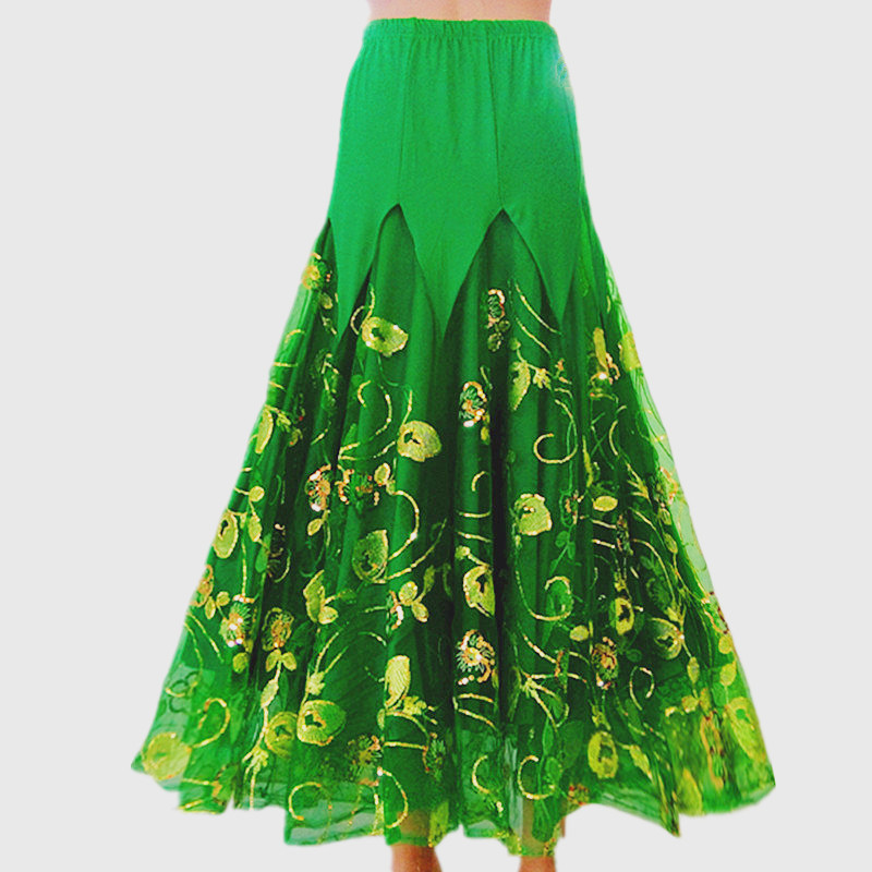Ballroom dance skirts for women Modern dance dress red big swing skirt ...