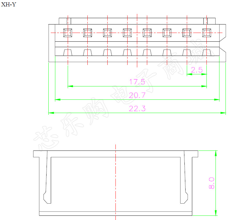 XH-4P XH2.54-4P 4Y 2.54MM 胶壳 公壳 白色连接器 接插件端子-阿里巴巴