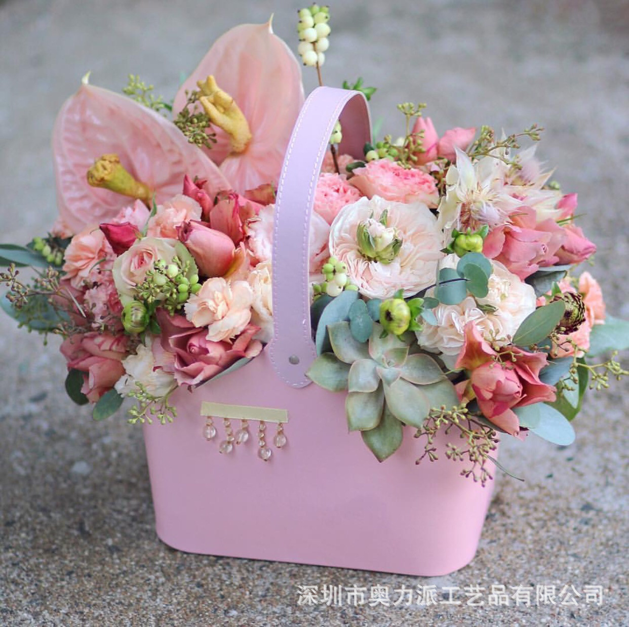 厂家直销 情人节花盒花篮 鲜花礼盒 永生手提鲜花盒 香皂花盒-阿里巴巴