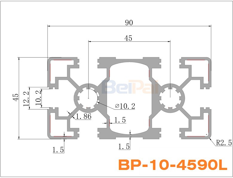 铝型材质量好4590硬度高表面处理银白氧化挤压生产加工一体工厂-阿里巴巴