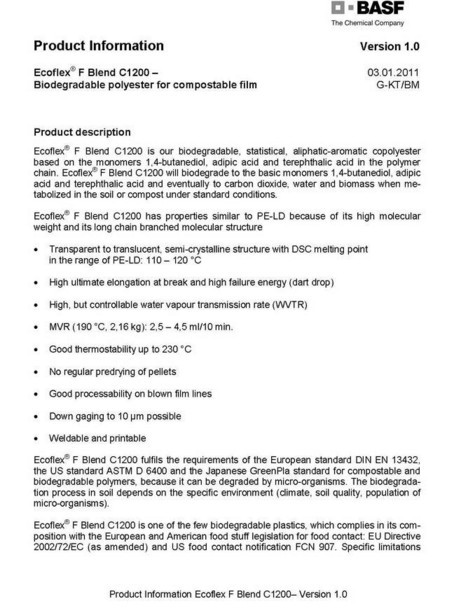 吹膜购物袋生物降解塑料 德国巴斯夫PBAT Ecoflex_F_Blend C1200-阿里巴巴