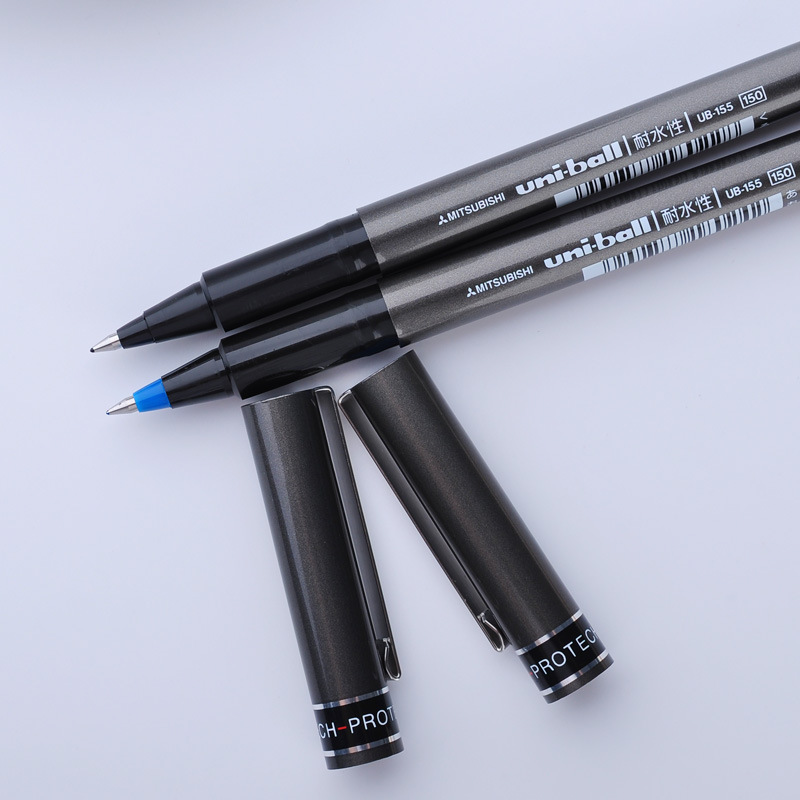 日本uni/三菱UB-155走珠笔 三菱签字笔UB155 0.5mm水笔-阿里巴巴