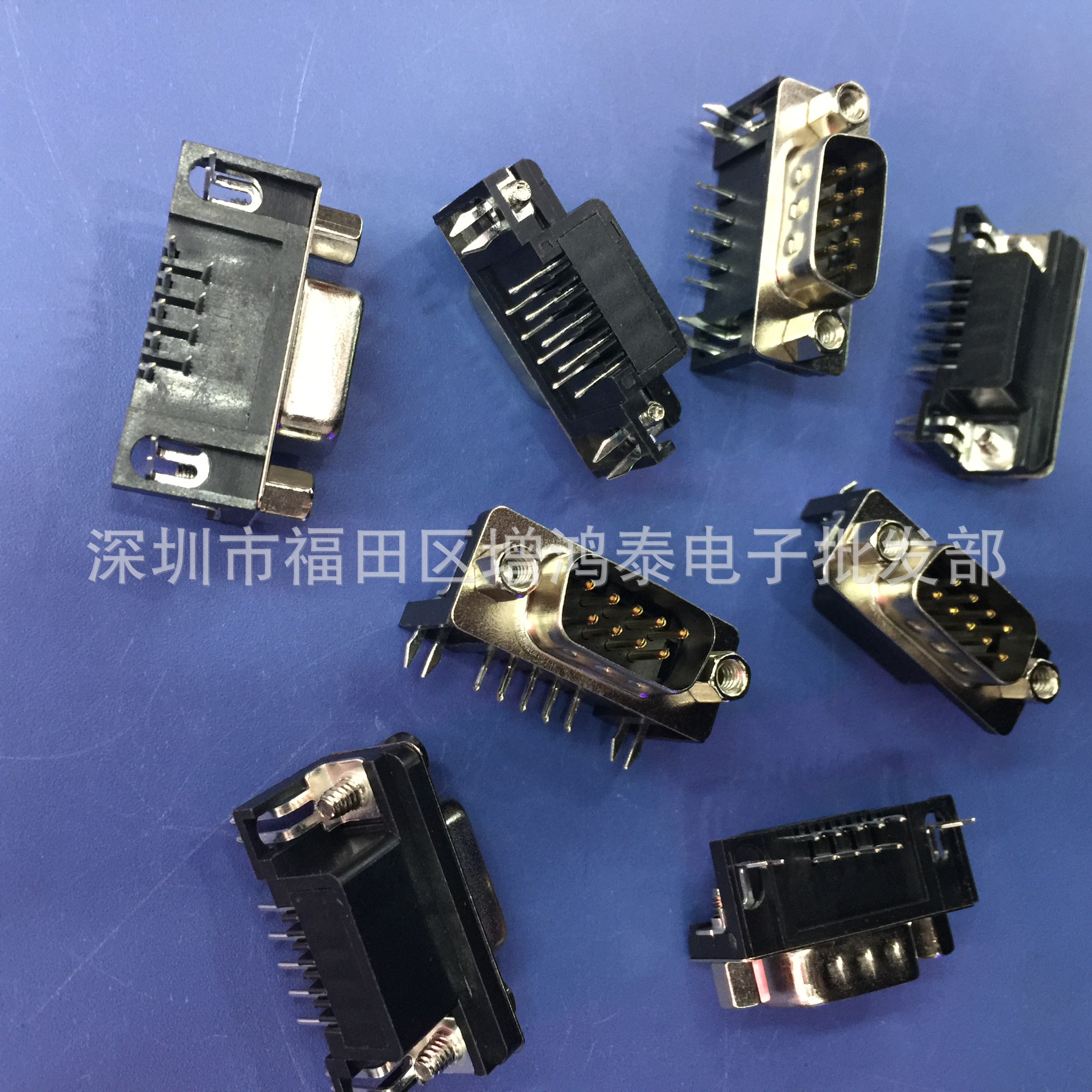 供应D-SUB DR 9P 9针公头连接器弯脚 PCB板端90度 公插座 两排DB9-阿里巴巴