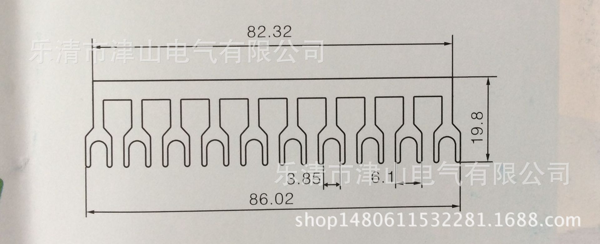 短接片 TB1510 接线端子 短路片 10位 U型 Y型连接条 TB1510-阿里巴巴