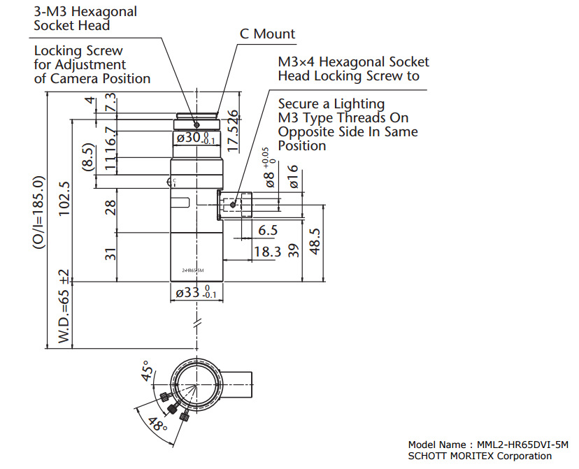 日本Moritex茉丽特工业镜头 MML-5M系列 MML2-HR65DVI-5M远心镜头-阿里巴巴