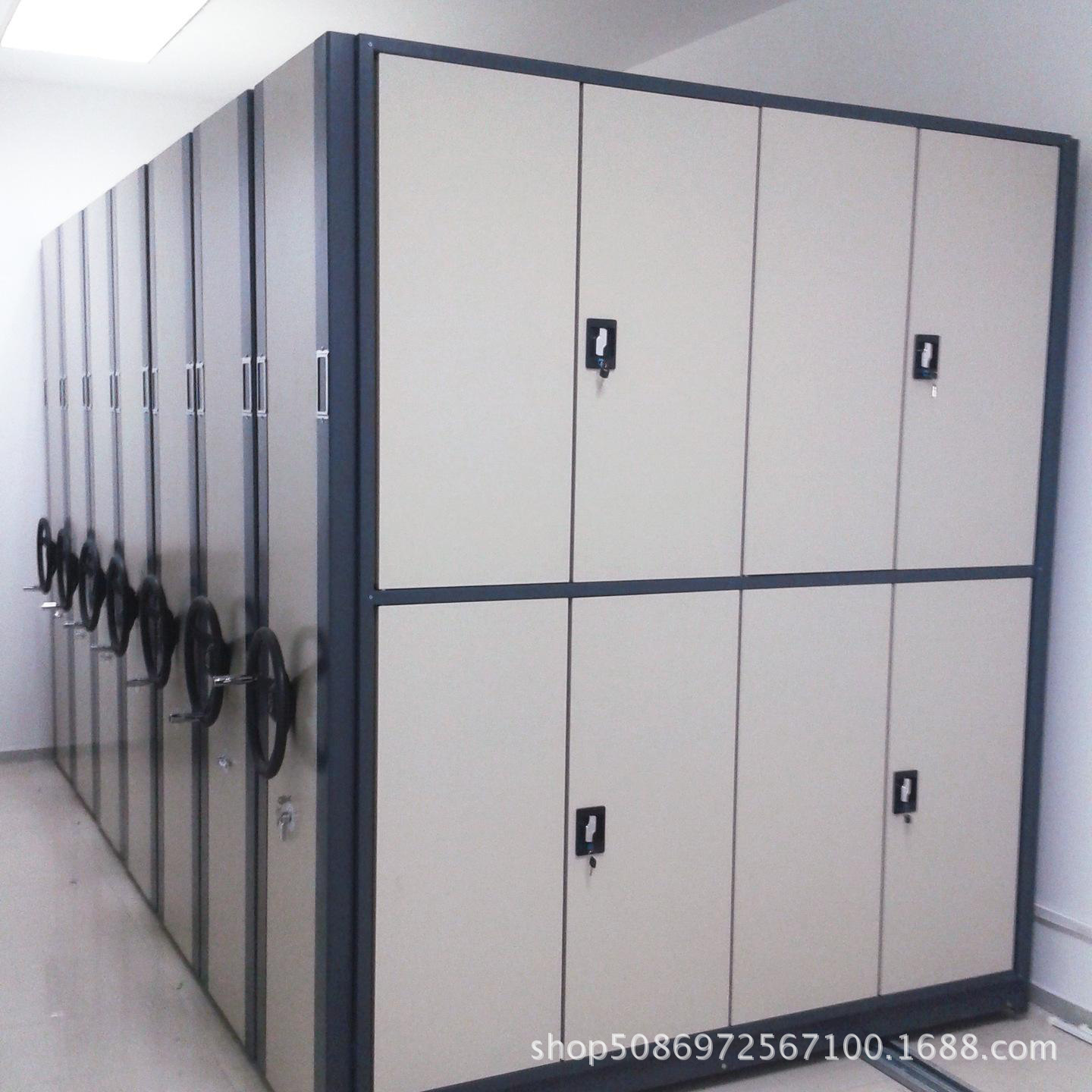 钢制移动档案室密集柜 移动式文档资料密集架 智能档案柜密集架-阿里巴巴