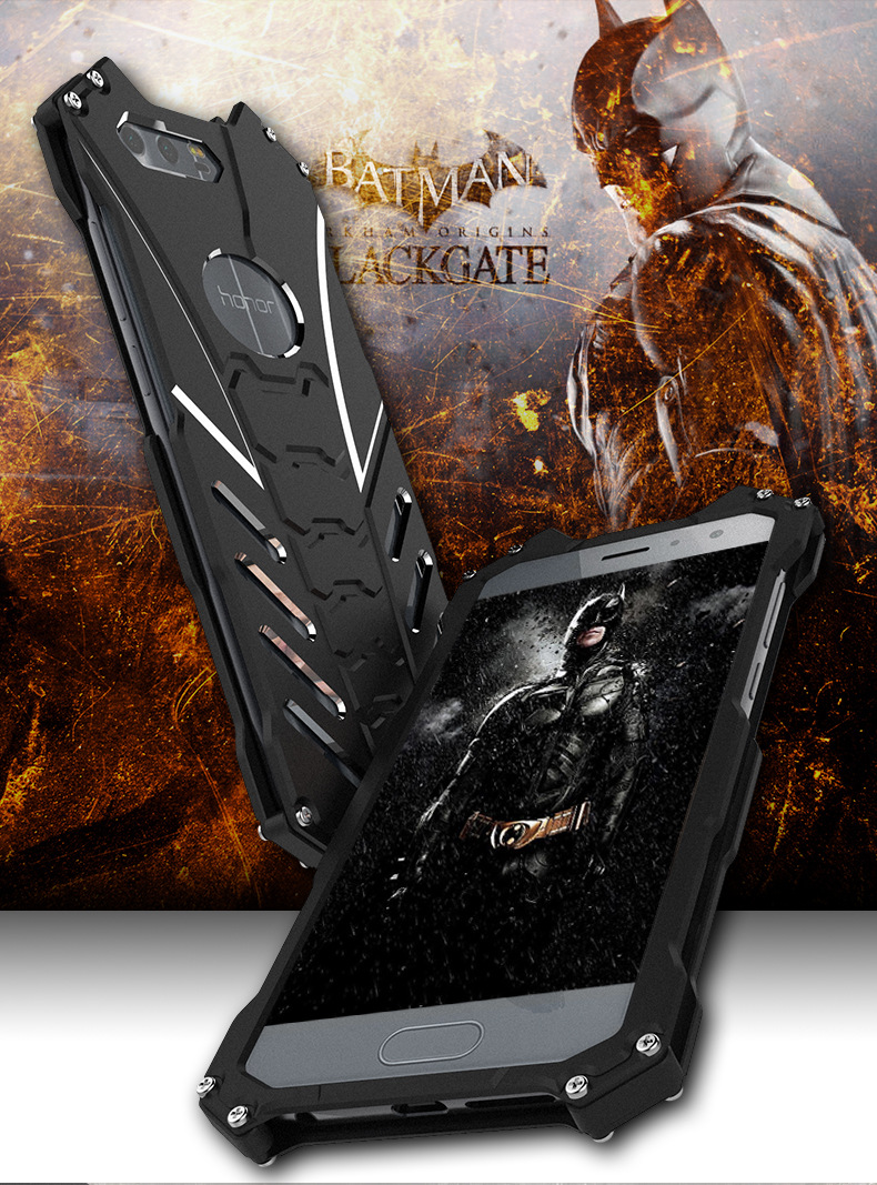 R-Just Batman Shockproof Aluminum Shell Metal Case with Custom Stent f ...