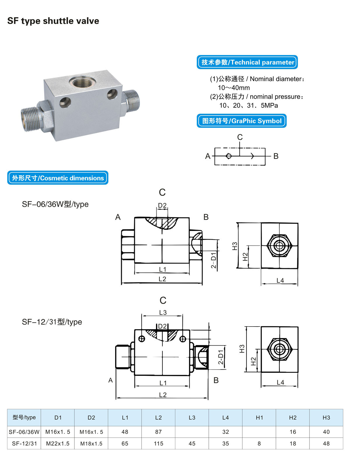 液压梭阀 VUSF-G1/4 VUSF-G1/2 VUSF-G3/8 VUSF-3/4 VUSF-G1-阿里巴巴