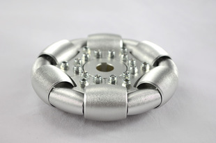 100mm铝全向轮（omni directional wheels)单片90°铝轮 14179S-阿里巴巴
